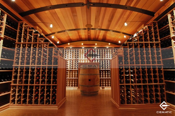 Lighting system solution for custom wine rack room